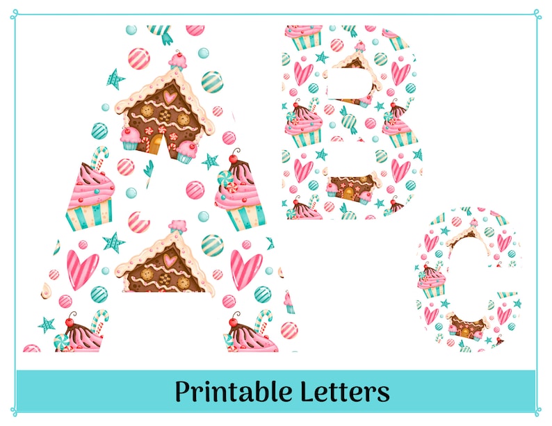 Gingerbread House Alphabet Clip Art Letters A-Z and Numbers 0-9 | DIY ...