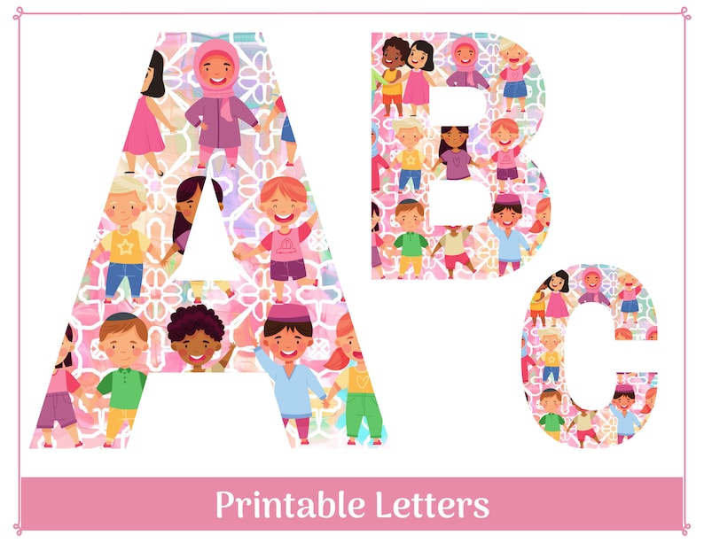 Multicultural Alphabet Letters A-Z, Numbers 0-9 (digital Download) - Etsy