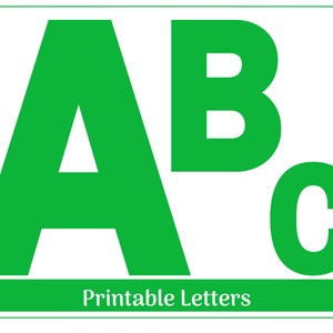 Green Alphabet Clip Art: Printable Letters & Numbers (A-Z, 0-9 ...