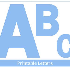 Blue Alphabet Clip Art Letters A-Z, Numbers 0-9 | Banner Letters ...