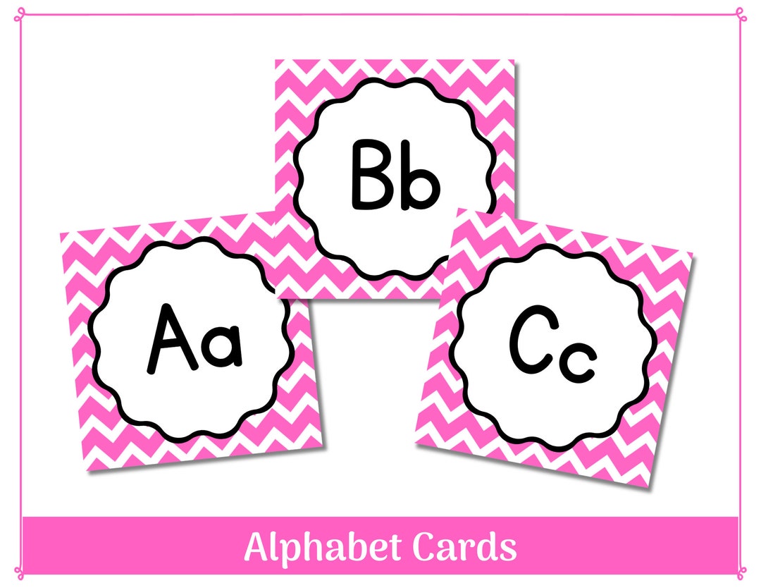 Chevron Alphabet Cards | Classroom Alphabet | Printable & Resizable ...