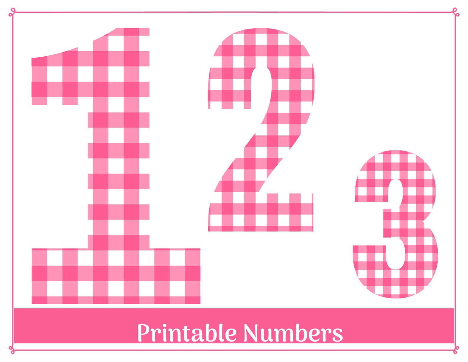 Pink Plaid Alphabet Clip Art: A-Z Letters & 0-9 Numbers (digital ...