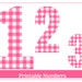 Pink Plaid Alphabet Clip Art Letters A-Z and Numbers 0-9 Printable & Resizable Letters Banner ...