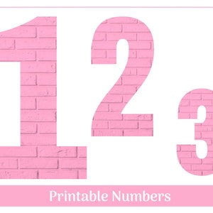 Pink Brick Alphabet Clip Art: Printable Letters & Numbers (A-Z, 0-9 ...