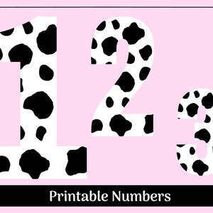 Cow Print Alphabet & Numbers | Uppercase A-Z Letters, Numbers 0-9 ...