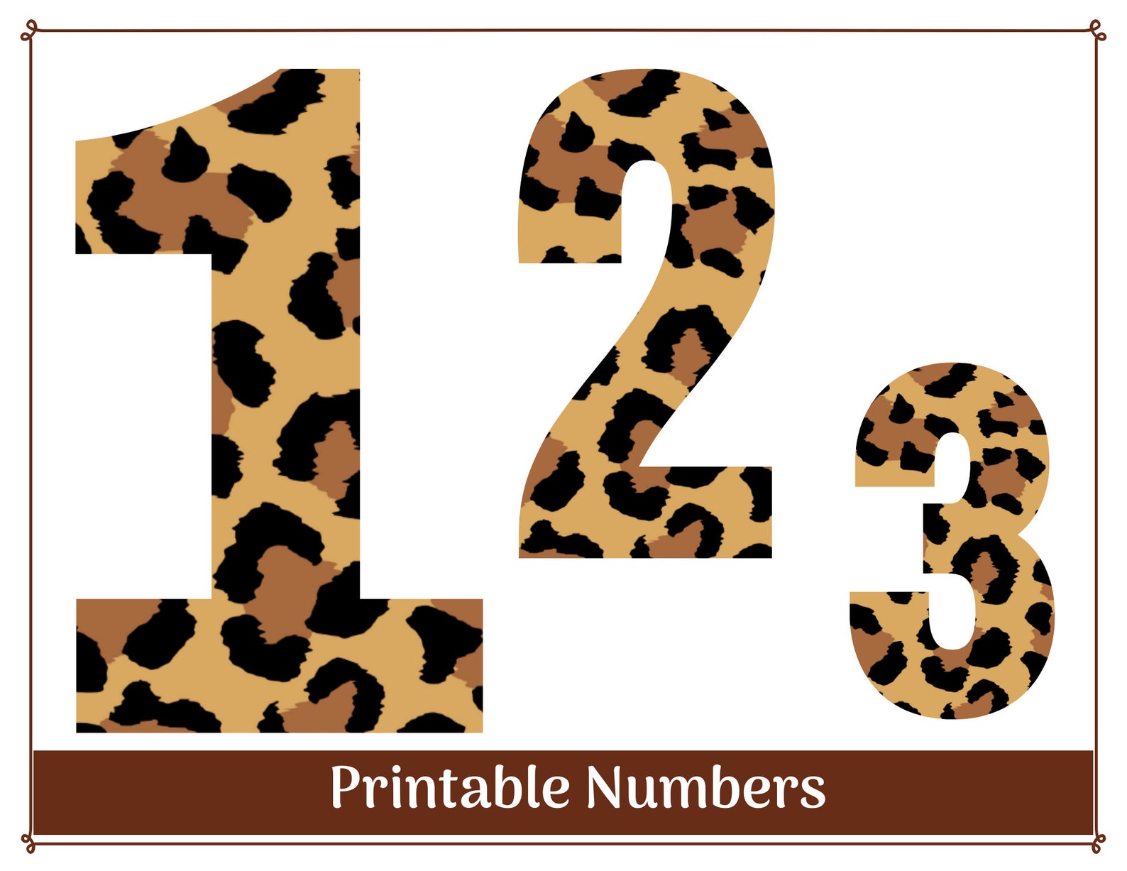 Leopard Safari Alphabet Clip Art Letters A-Z Printable & - Etsy