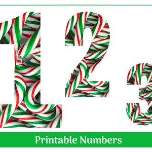 Candy Cane Alphabet Letter and Number Clip Art | DIY Banner | Printable ...