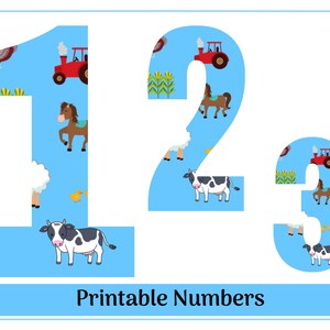 Farm Animals Alphabet Letter Clip Art | Numbers 0-9 | Printable ...