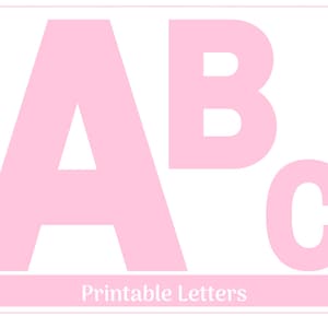 Pink Alphabet Clip Art Letters A-Z, Numbers 0-9 | Printable & Resizable ...