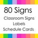 Rainbow Minnie Classroom Center Signs: Set of 80 (PDF & PNG) - Etsy