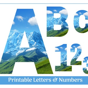Mountain Landscape Alphabet: A-Z, 0-9 PNG Letters (digital Download) - Etsy
