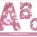 Pink Sparkly Glam Clip Art Letters | Uppercase A-Z, Numbers 0-9 ...