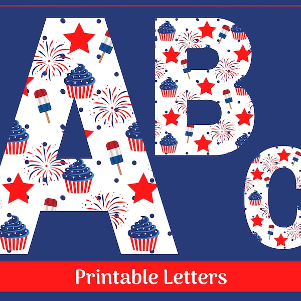 Patriotic Letters - Etsy
