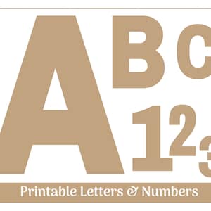 Tan, Light Brown Alphabet Clip Art Letters A-Z | Printable & Resizable ...