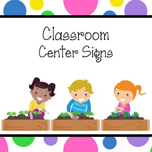 Polka Dot Classroom Center Signs | Preschool Centers | Printable ...