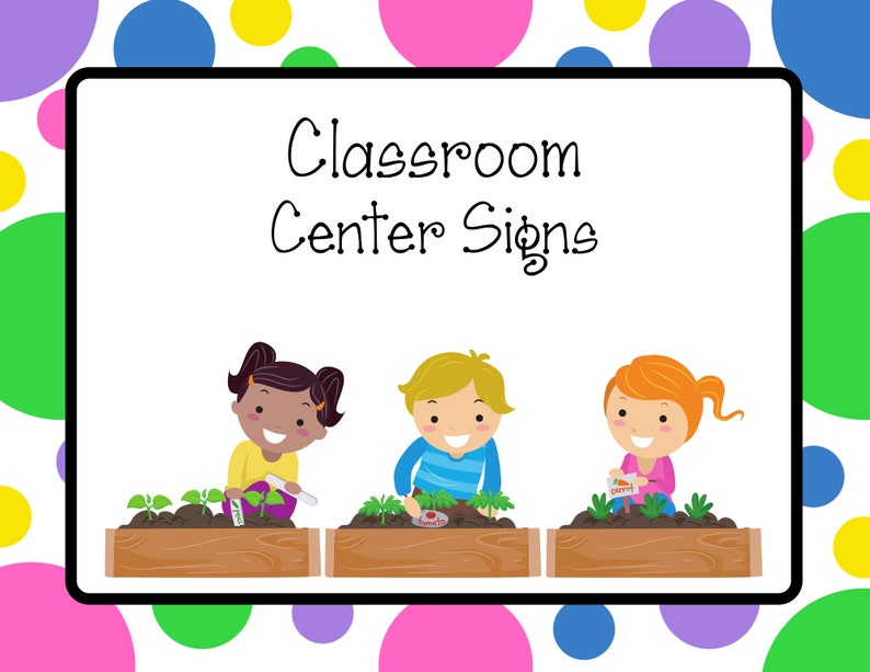 Polka Dot Classroom Center Signs Preschool Centers - Etsy