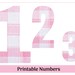 Pink & White Plaid Alphabet Letters A-Z Numbers 0-9 Banner - Etsy