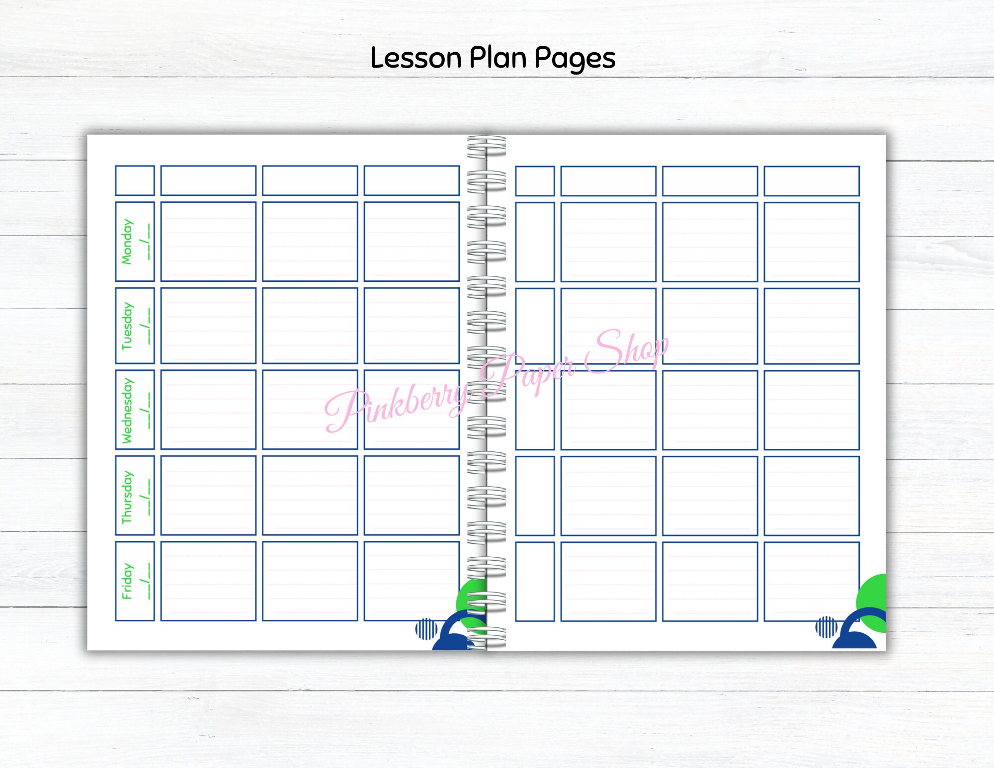 Printable Teacher Lesson Planner & Grade Book | Preppy Chevron Plan ...