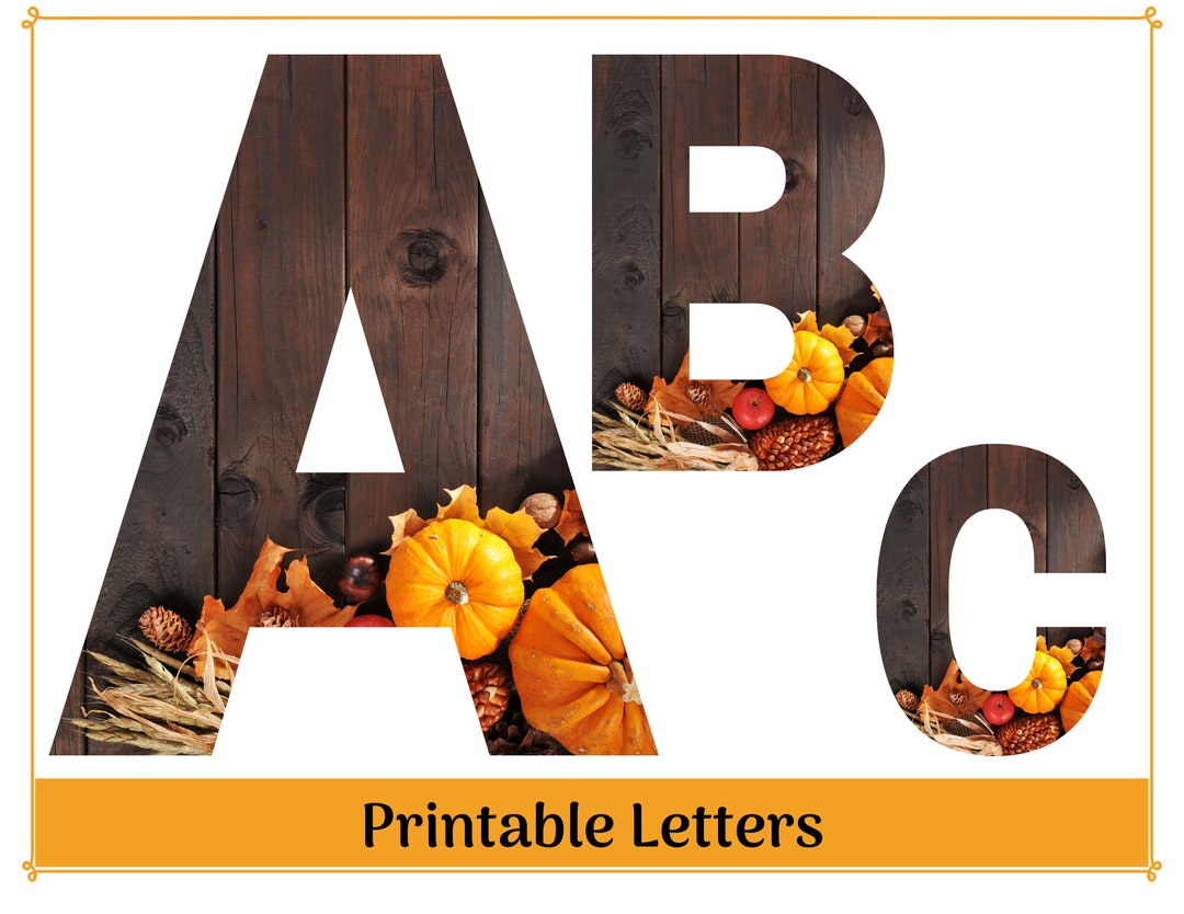 Fall Alphabet & Number Clip Art | Printable and Resizable Uppercase ...