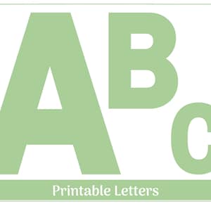 Green Alphabet Clip Art: Printable Letters & Numbers (digital Download ...