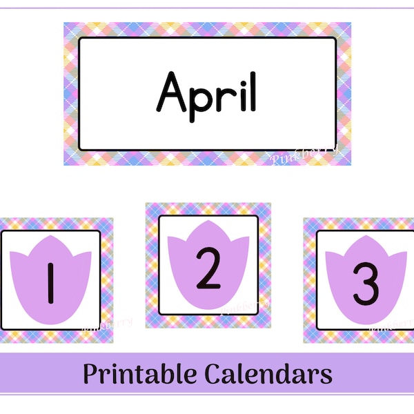 April Classroom Calendar - Etsy