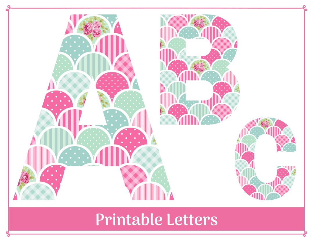 Alphabet Letters A-Z, Numbers 0-9 Banner, Bulletin Board, Scrapbook ...