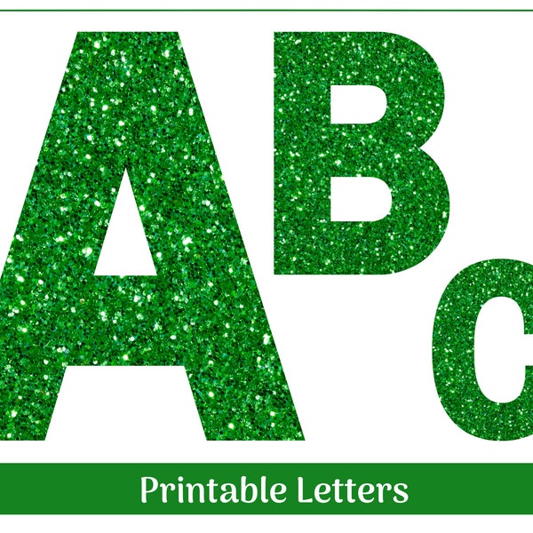 Glitter Letters - Etsy