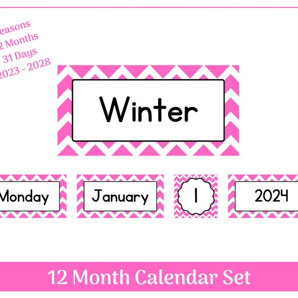 Chevron Calendar - Etsy