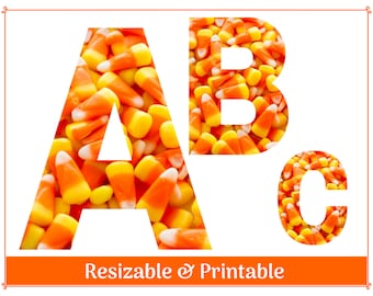 Candy Corn Alphabet - Etsy