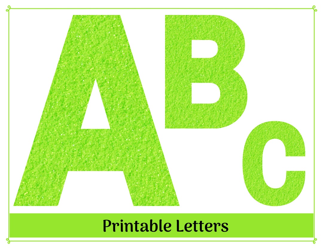 Alphabet Letters A-Z Numbers 0-9 Printable Banner Bulletin - Etsy