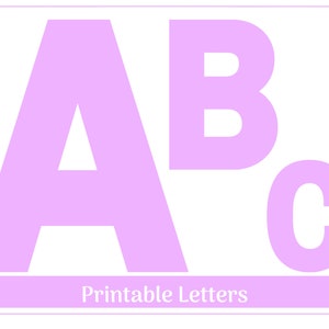 Lavender Purple Alphabet Clip Art Letters A-Z | Printable & Resizable ...