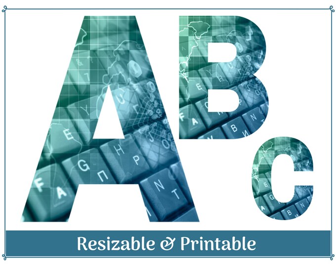 Keyboard Letters Clipart Set Alphabet, Computer, Image, Printable ...