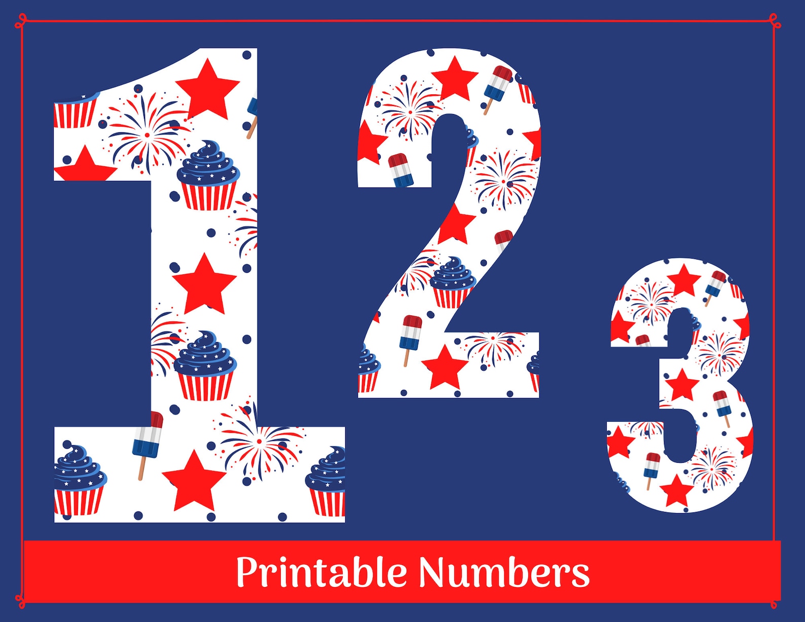 Patriotic Alphabet Clip Art Letters A-Z 4th of July Alphabet - Etsy