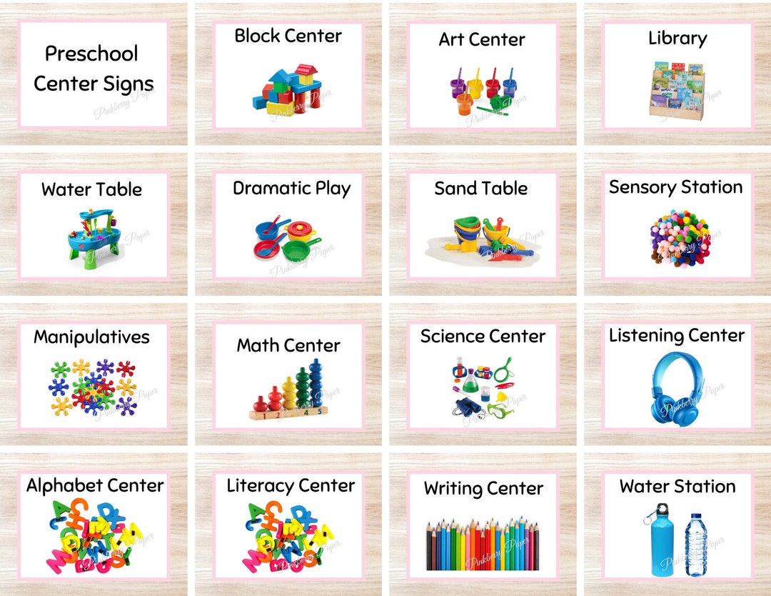 Boho Preschool Center Signs: 15 Printable Classroom Labels (instant ...