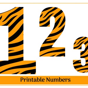Tiger Stripe Safari Alphabet Letters A-Z, Numbers 0-9 Clip Art ...