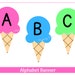 Ice Cream Alphabet Clip Art | Uppercase Letters A-Z | Summer Bulletin ...