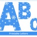 Blue Snowflake Alphabet & Numbers Clip Art (digital Download) - Etsy
