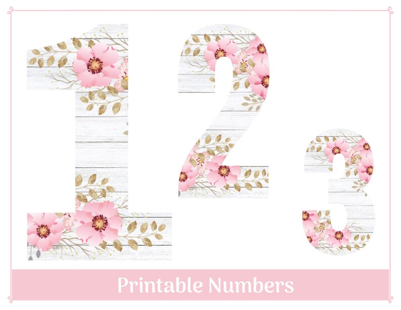 Pink Floral Wood Bulletin Board Letters Cottage Chic - Etsy