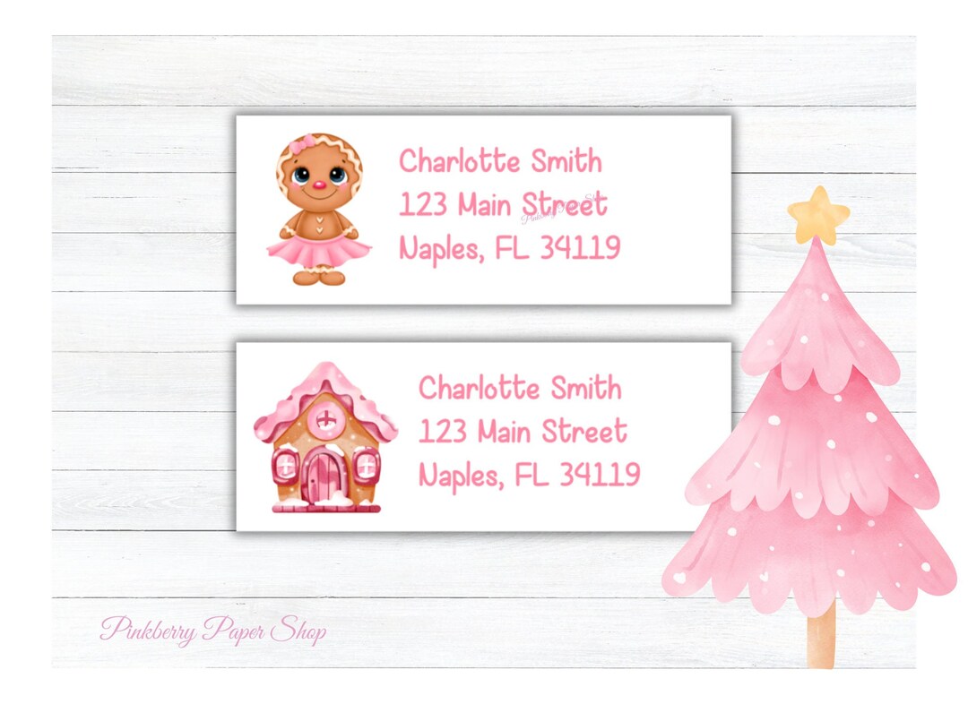 Gingerbread Girl Return Address Labels: DIY Printable Template (digital ...