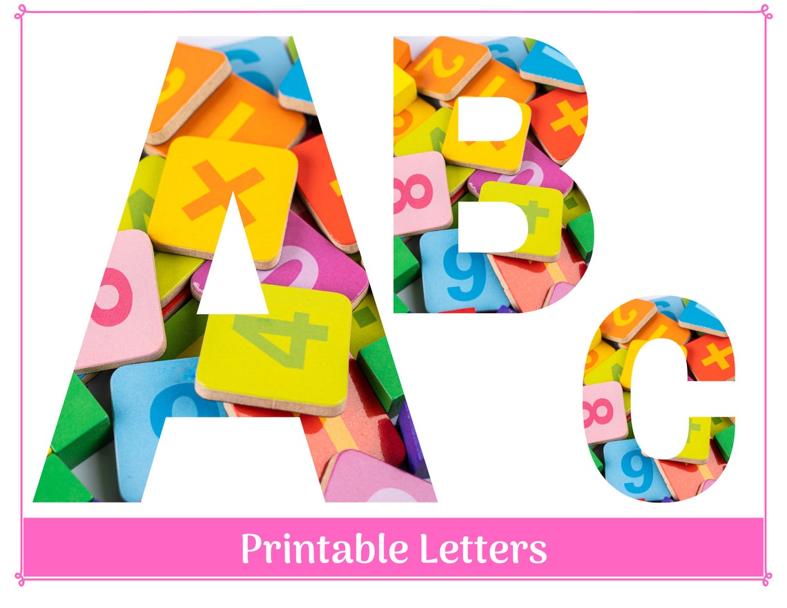Math Alphabet Letters & Numbers: Printable Clip Art (digital Download ...
