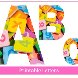 Math Alphabet Letters & Numbers: Printable Clip Art (digital Download ...