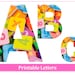 Math Alphabet Letters & Numbers: Printable Clip Art (digital Download ...