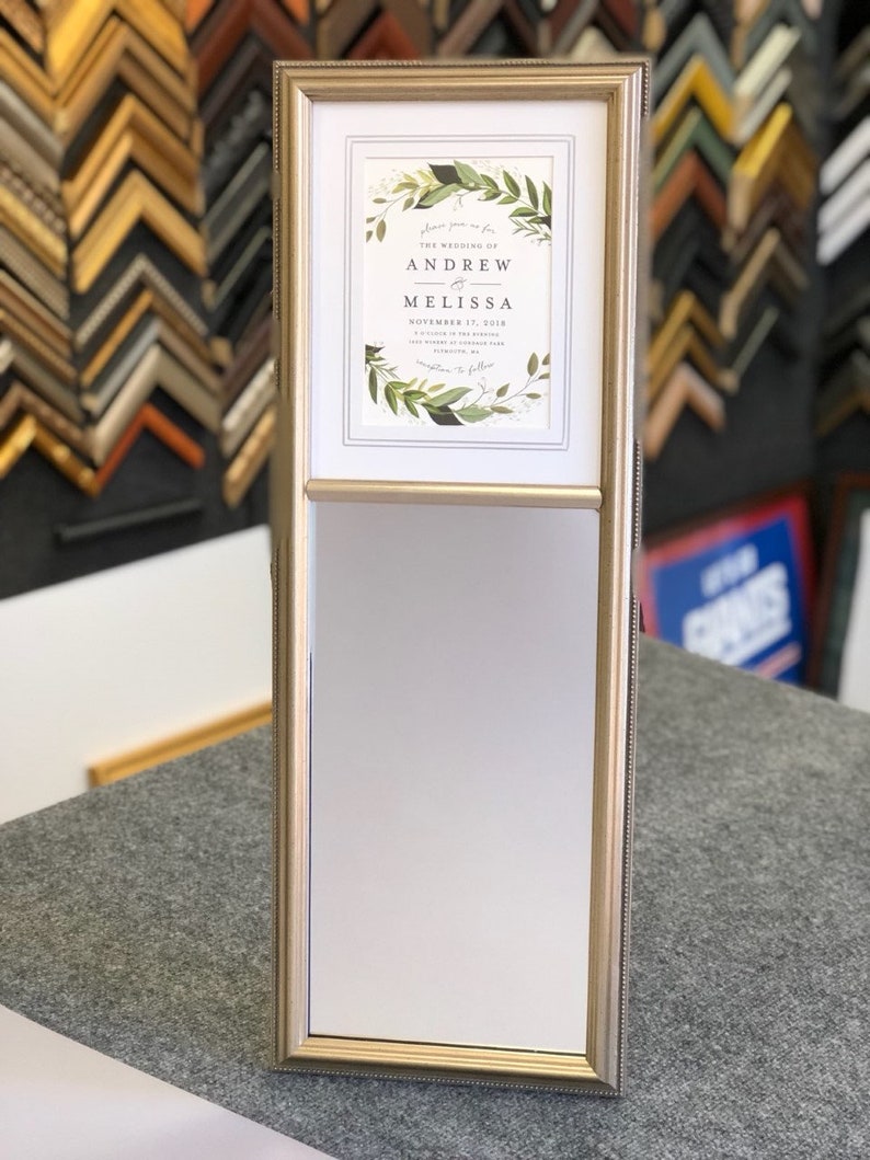 Framed Wedding Invitation Mirror Keepsake - Etsy