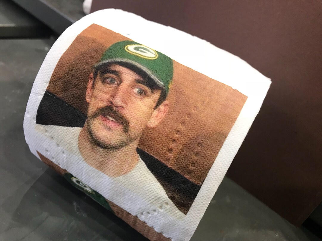 Aaron Rodgers Mustache Toilet Paper, Greenbay Packers Gag Gift - Etsy