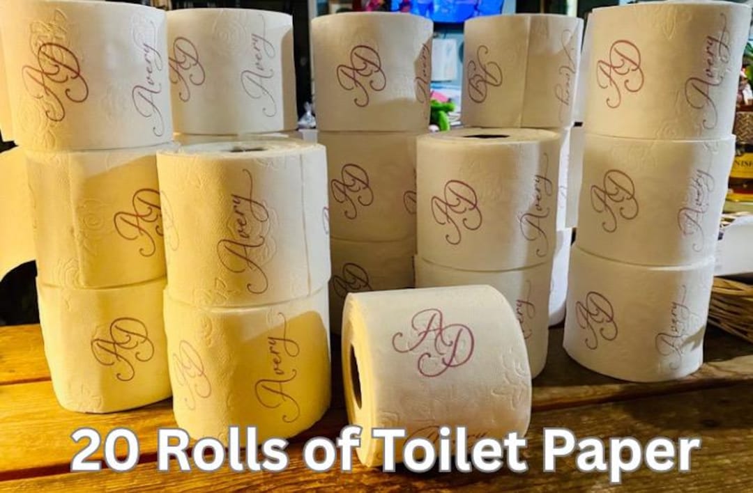 Monogram Crest Wedding Toilet Paper | 20 Rolls of Toilet Paper ...