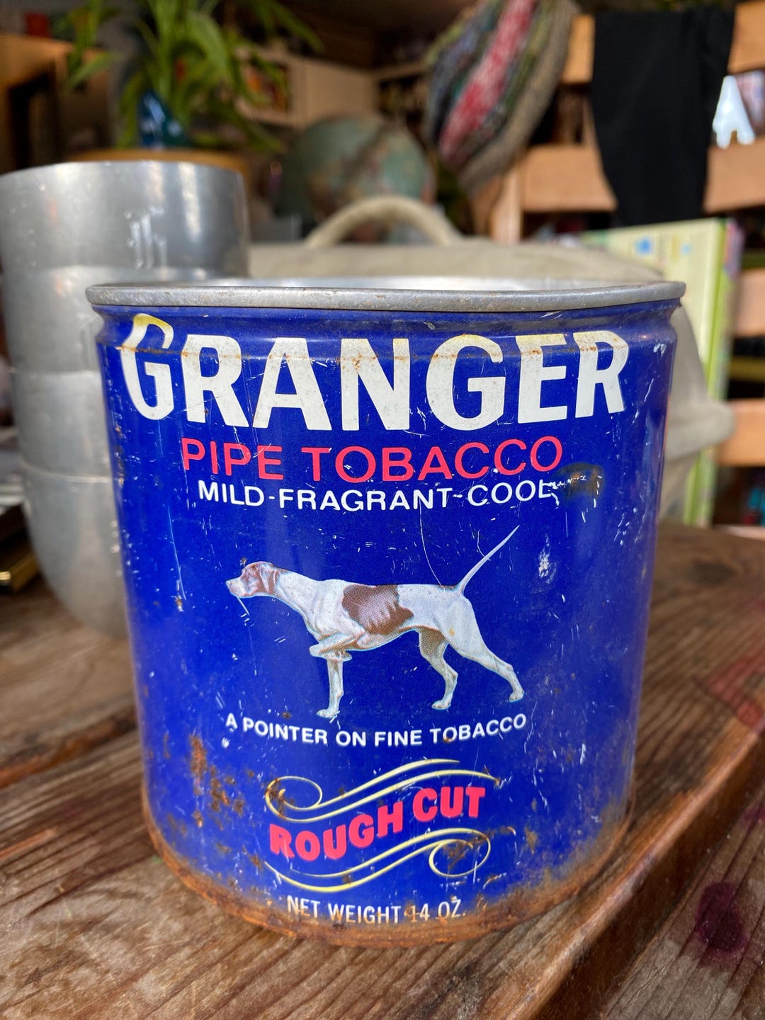 Granger Rough Cut Pipe Tobacco Pointer Dog Tin Can - Etsy