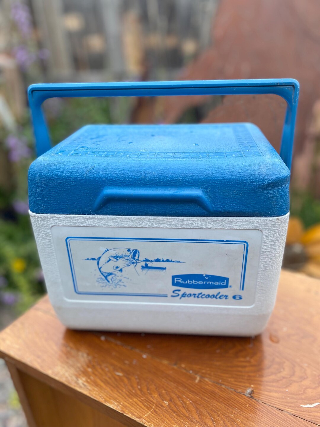 80s Rubbermaid Cooler, Hunting and Fishing Lunch Box, 80s Fishing ...