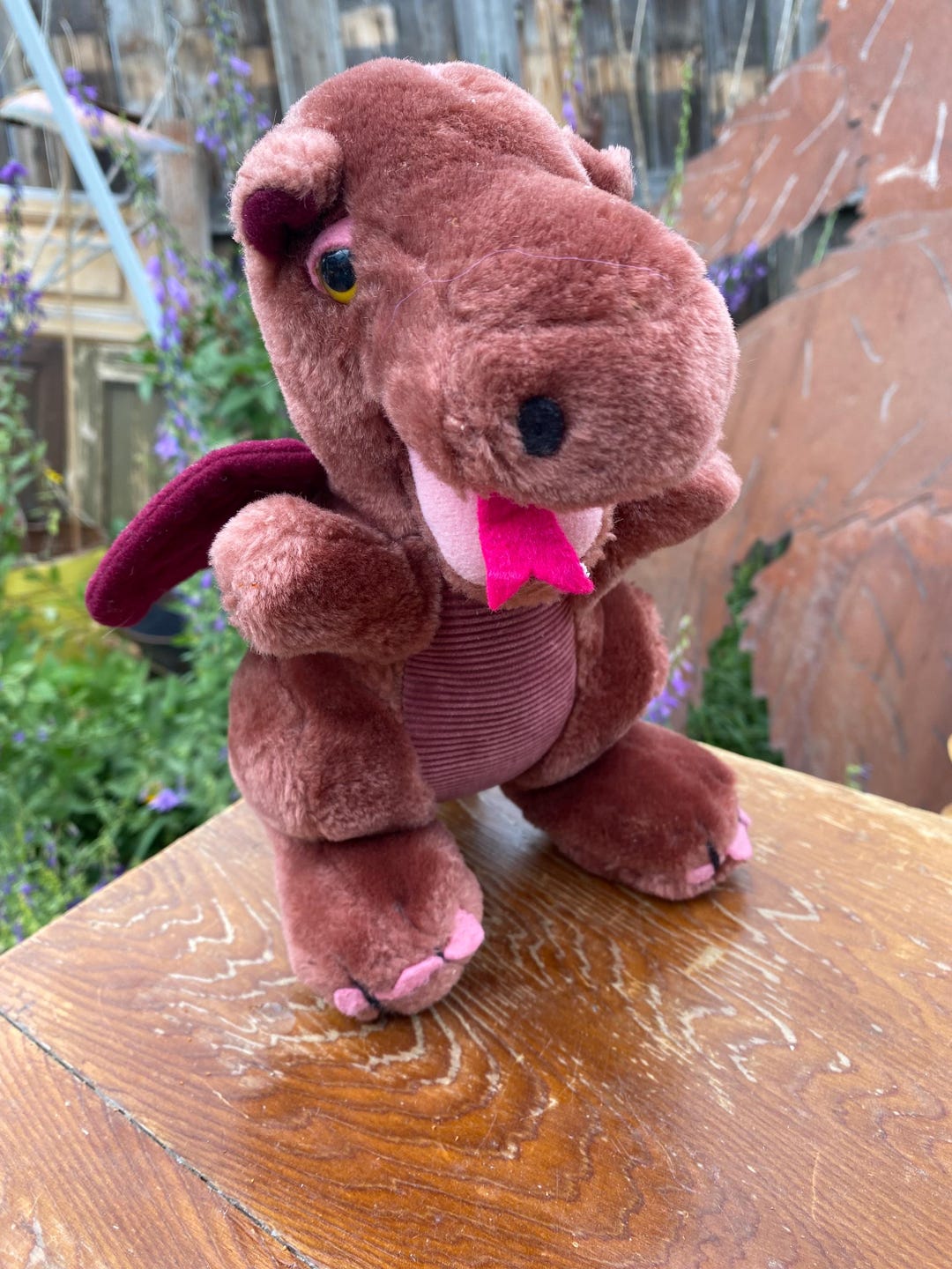 Dakin Plush Dragon Stuffed Burgundy 1983 Stuffed Animal Toy - Etsy