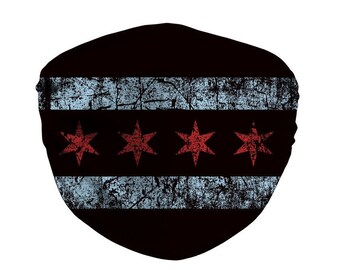 Chicago Flag Fabric Face Mask - Etsy