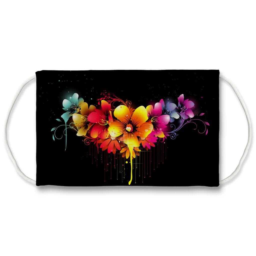 Pretty Face Mask Cute Mask for Women Flowers Face Mask Neon | Etsy